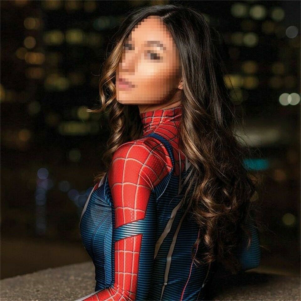 2021 Spider-Woman Jumpsuit Cosplay Costume Spiderman Bodysuit Halloween ...