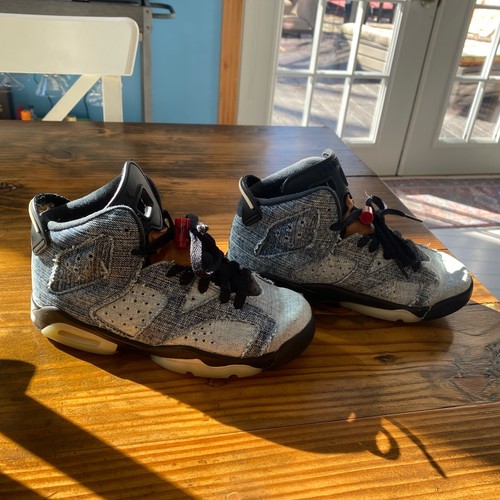 Size 4y- Jordan 6 Retro High Washed Denim | eBay