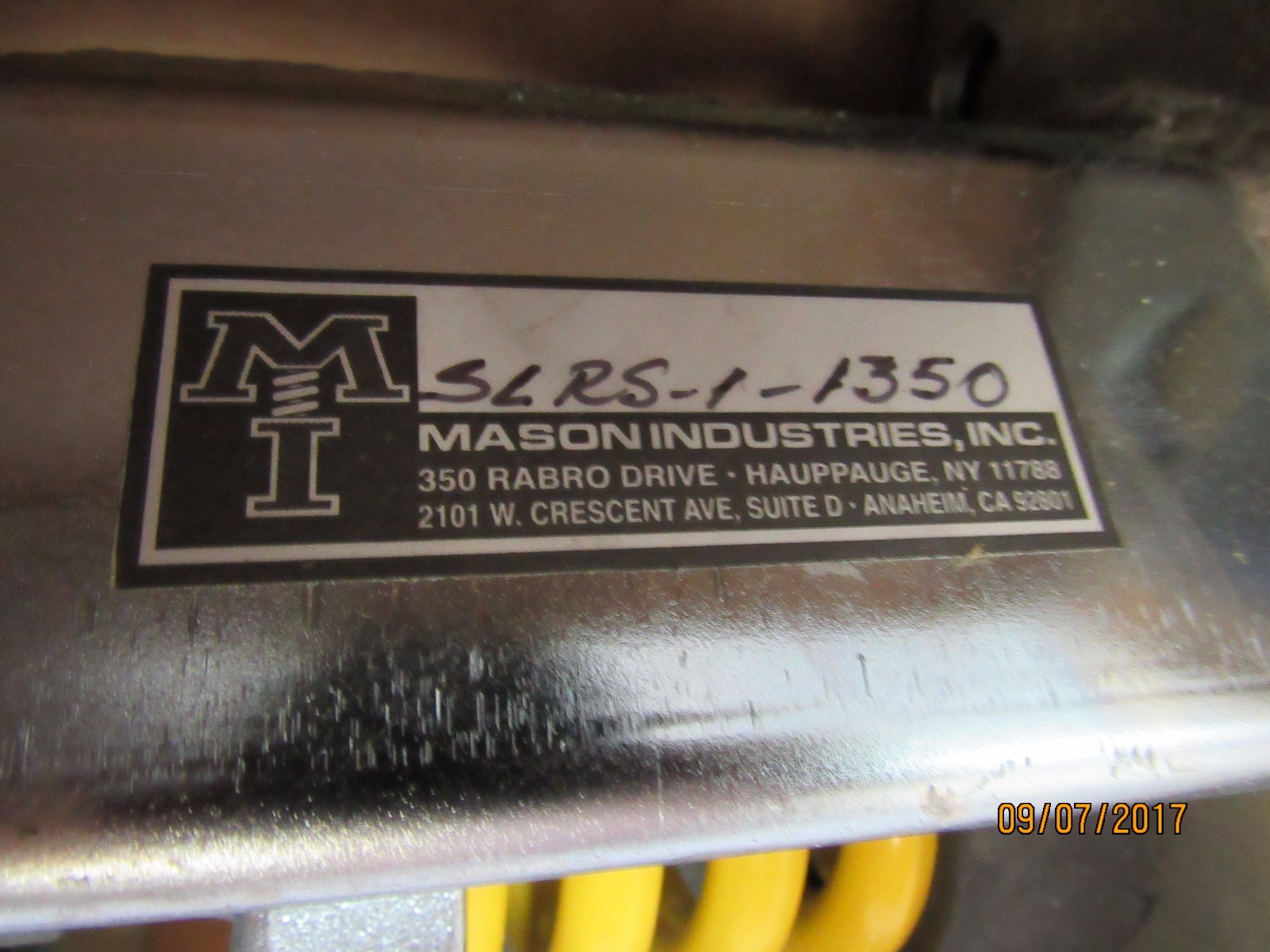 MASON INDUSTRIES VIBRATION ISOLATOR SLRS-1-1350 NEW IN BOX | eBay