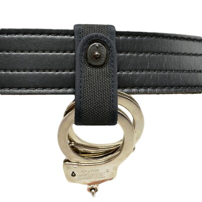 Perfect Fit Nylon Handcuff Strap Holder Black Safety Snap Police ...
