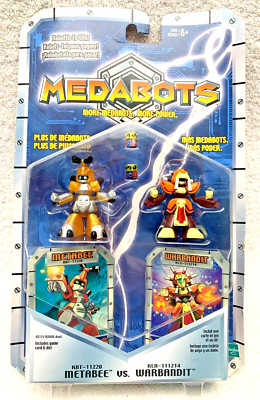 VTG NIP Hasbro Carded 2-pack MEDABOTS Metabee vs. Warbandit Action ...
