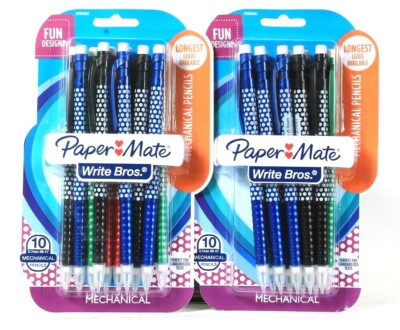 2 Packs Paper Mate Write Bros 0.7mm HB #2 10 Count Fun Designs ...