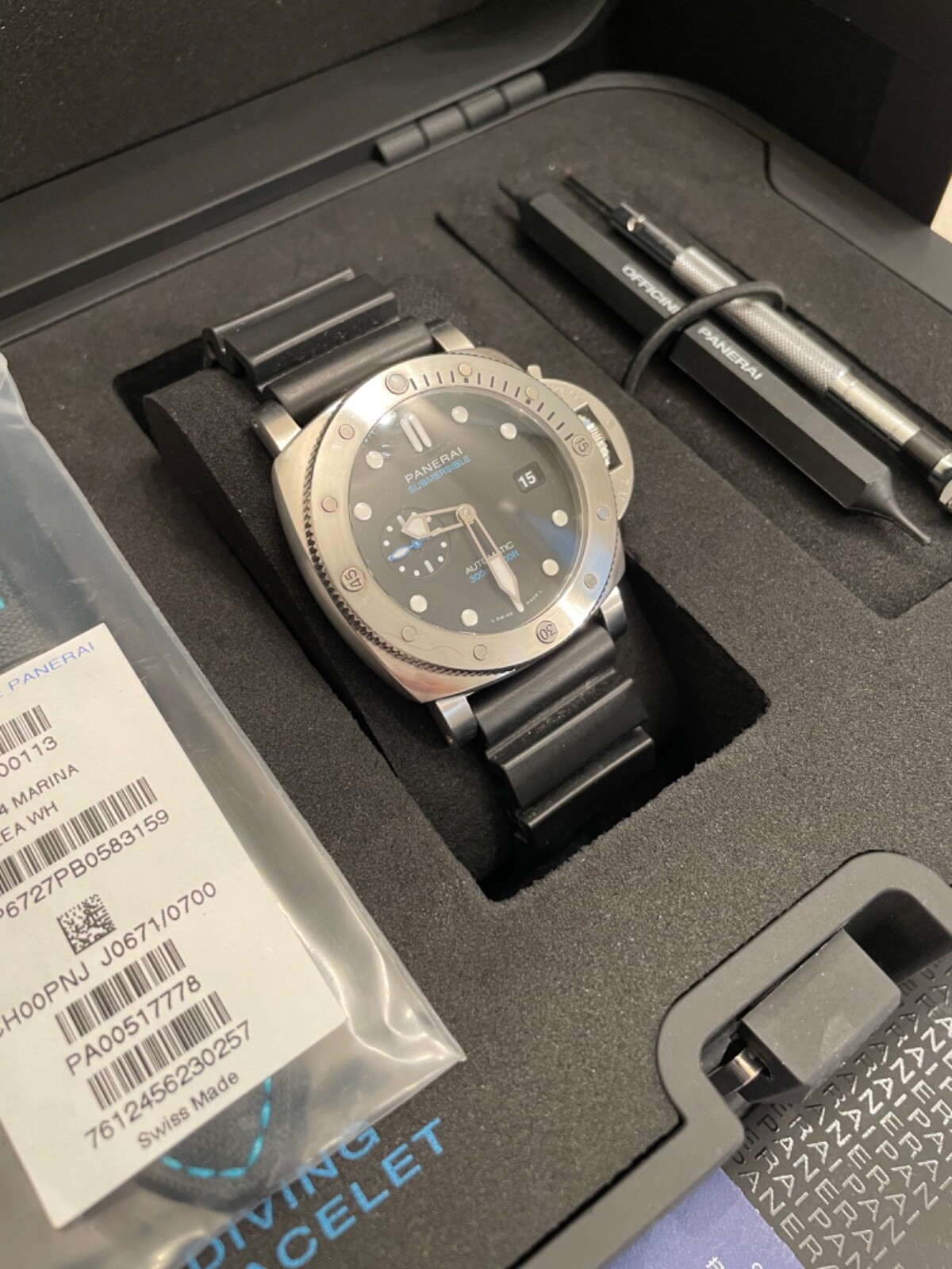 Panerai Submersible Men's Black Watch - PAM01229 for sale online | eBay