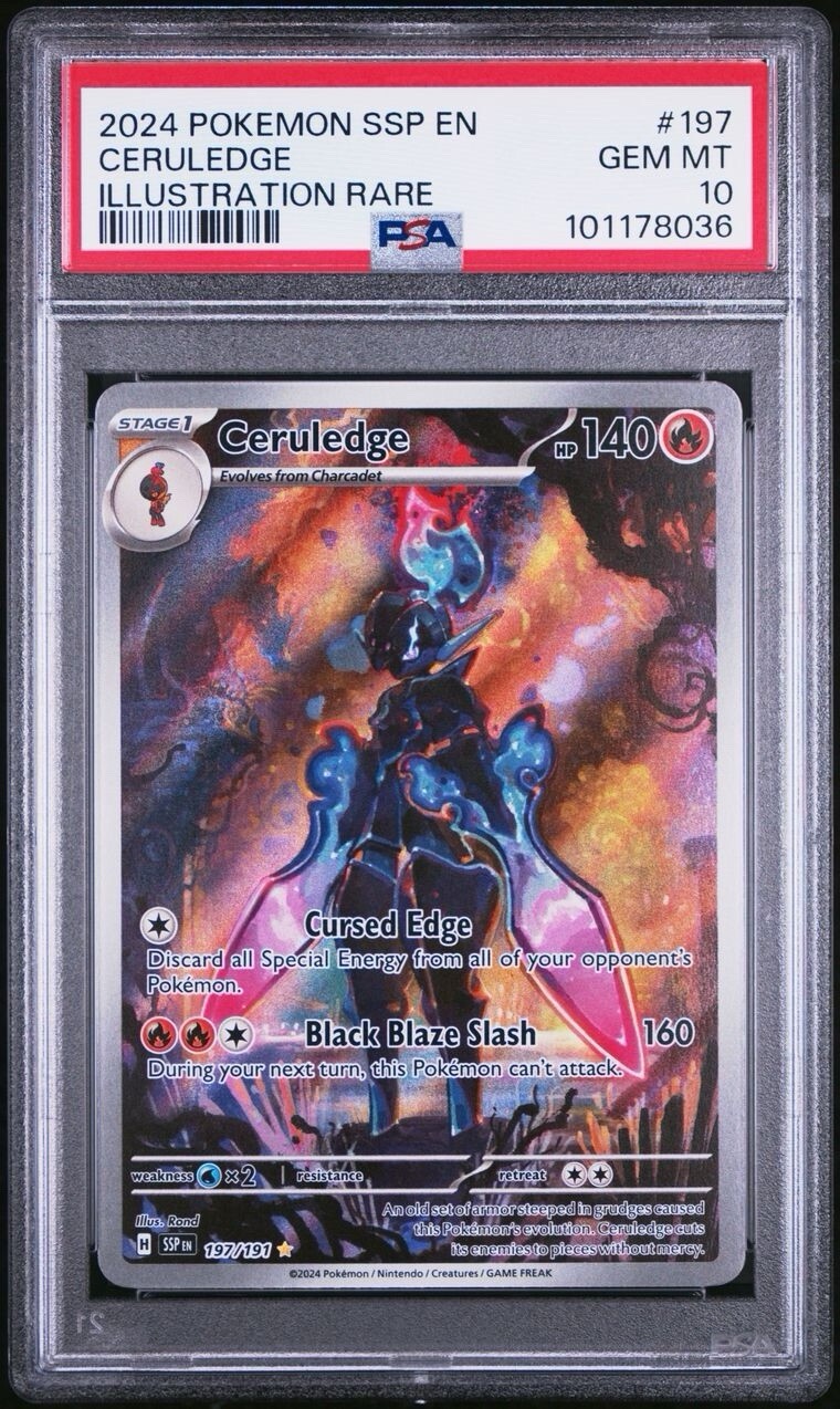 2024 Pokémon Surging Sparks - Ceruledge 197/191 Illustration Rare - PSA ...