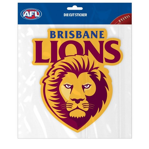 Official AFL Sticker Brisbane Lions Logo 19cm(H) x 17cm(W) - Tracked ...