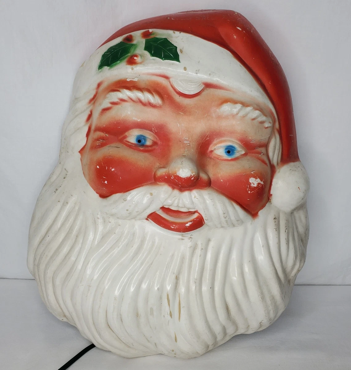 Vintage Light Up Santa Faces