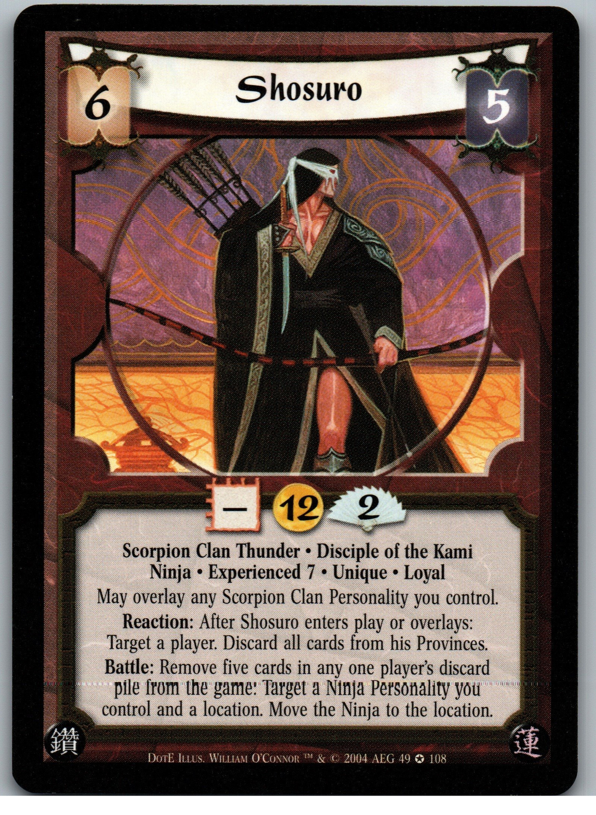 Shosuro | Personality Scorpion | Legend of Five Rings L5R Dawn of the ...