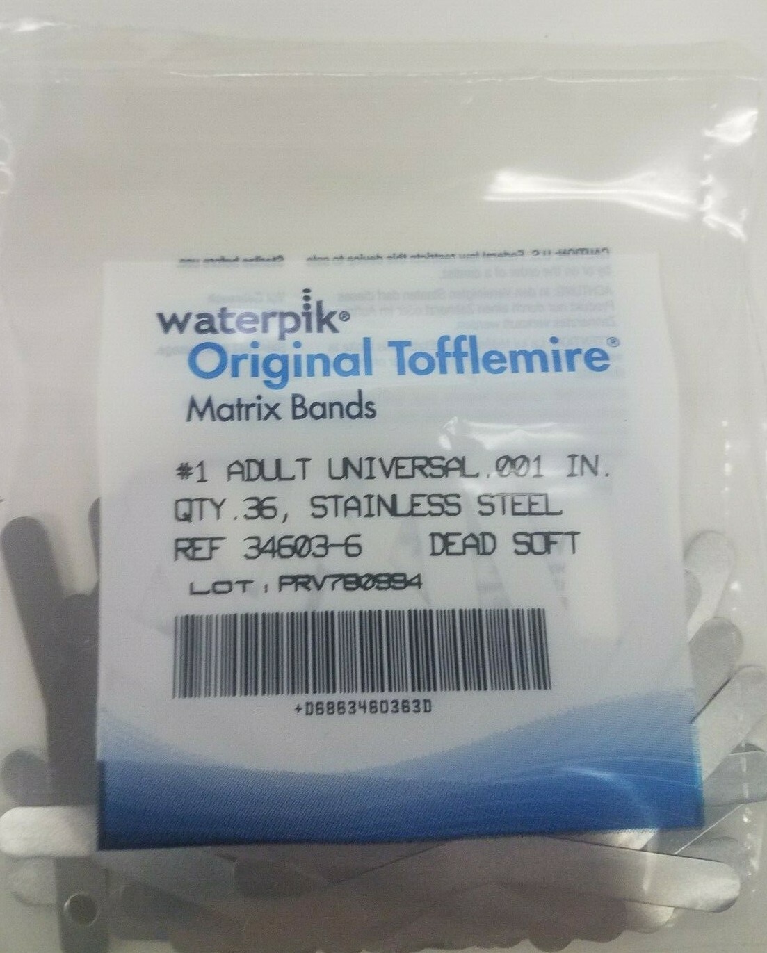 WaterPik Tofflemire Matrix Bands 34578-9,34580-0,34585-0,34603-6,34604 ...