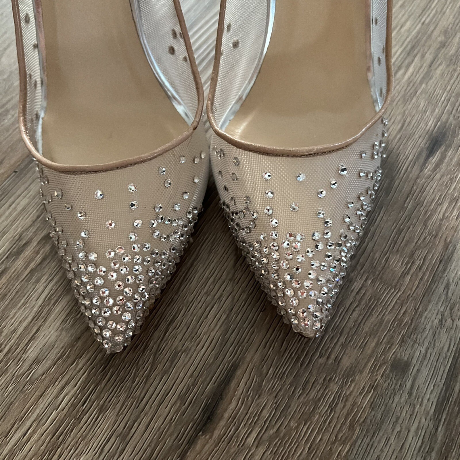 CHRISTIAN LOUBOUTIN Follies Strass 100mm Silver Glitt… - Gem