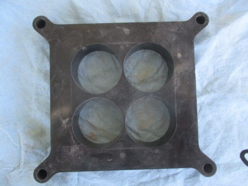 Mr. Gasket intake manifold to carburetor phenolic spacer and aluminum ...