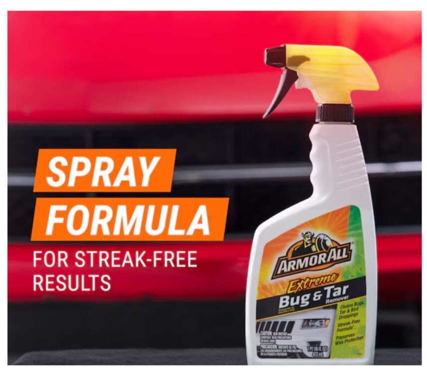 Armor All Extreme Bug & Tar Remover, Car Bug Remover w/ Wax Protection ...