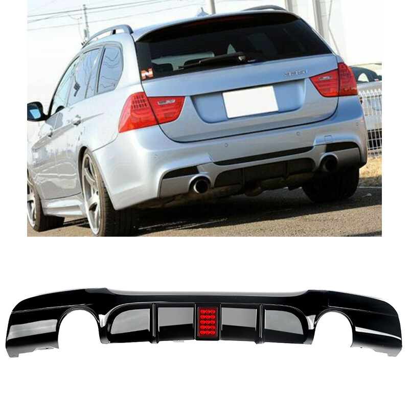 TWIN TAILPIPE STYLE REAR DIFFUSER FOR BMW 3ER E90 E91 335i 335d 05-12 ...