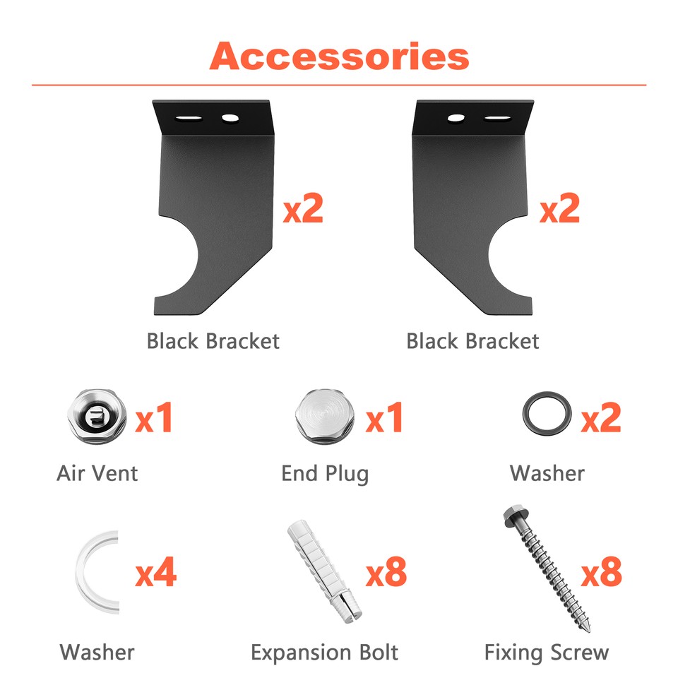 Vertical Radiator Double Black Oval Column Modern Tall Upright Rads ...