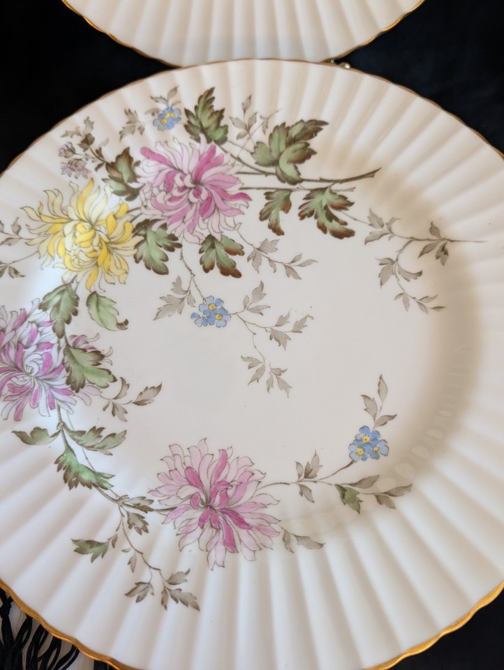 VINTAGE PARAGON AUTUMN GLORY #2890PINK YELLOW FLOWERS LOT 4 BREAD ...