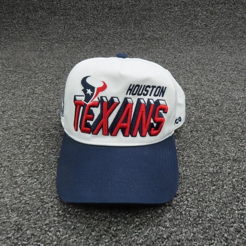 Houston Texans Hat Cap Snap Back Mens One Size White Blue NFL Football ...
