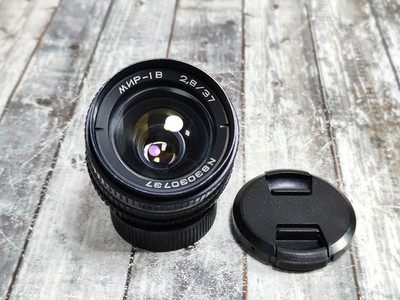 SOVIET Black Mir 1V VINTAGE RARE LENS wide angle 37 mm f2.8 for SLR M42 ...