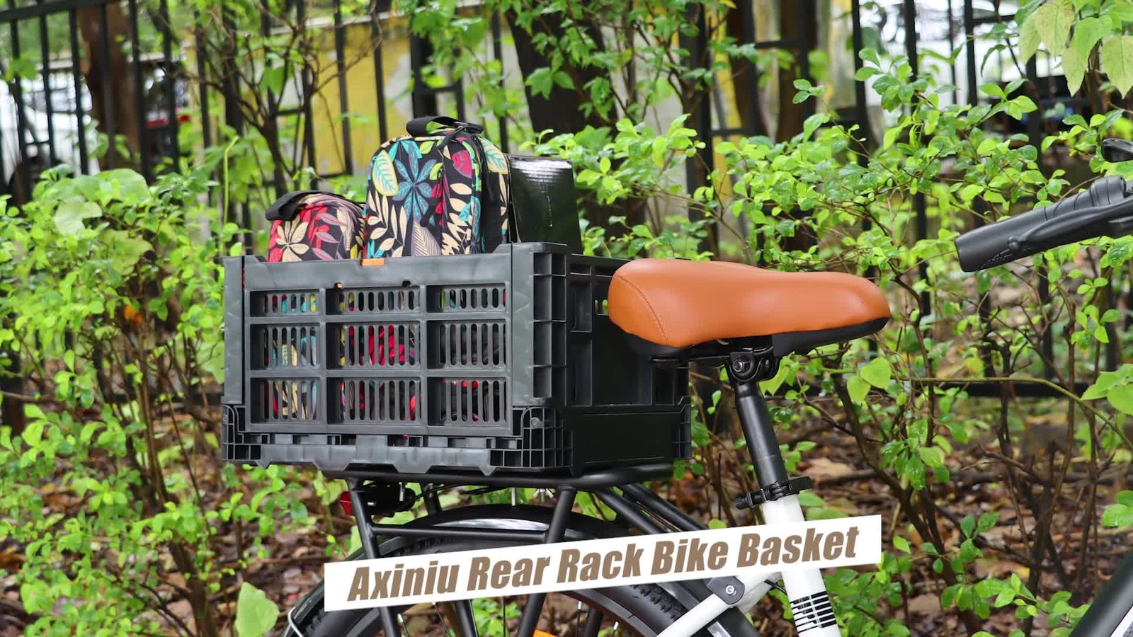 Bike Foldable Rear Basket Bicycle Rear Seat Cargo Rack Ebike Storage ...