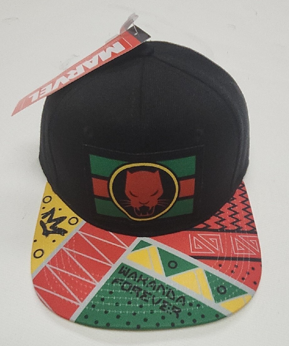 NEW! Black Panther Wakanda Forever OSFA Snapback Adjustable Hat Cap ...