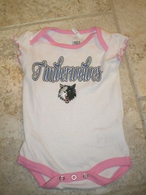 Infant/Baby Girl Minnesota Timberwolves 0/3 Mo Creeper One-Piece Onsie ...