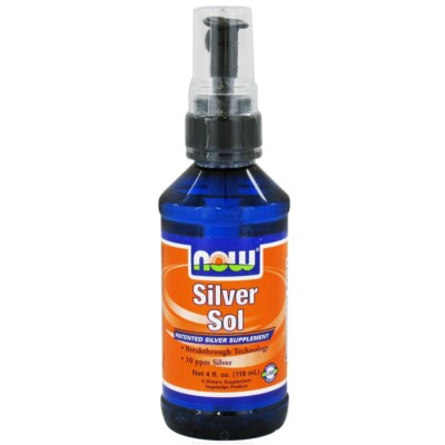 NOW Foods Silver Sol Patented Silver Supplement 10 Ppm, 4 Ounces | eBay