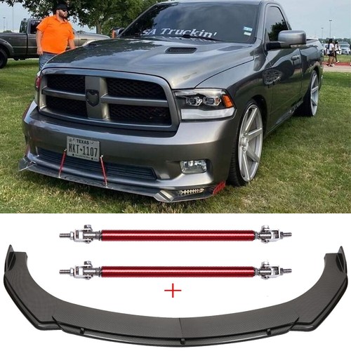 For 2011-17 Ram 1500 Front Bumper Lip Splitter Spoiler Carbon Fiber ...