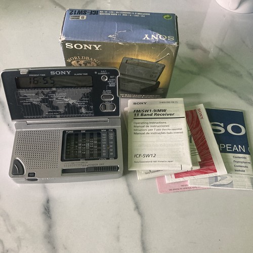 Sony Vintage Portable Radio ICF-SW12 World Band Receiver MW/FM/SW/LW ...