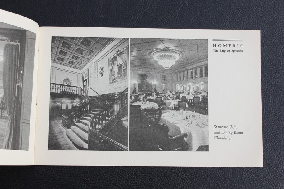 WHITE STAR LINE RMS HOMERIC COMPANY ISSUED PROMOTIONAL INTERIORS ...