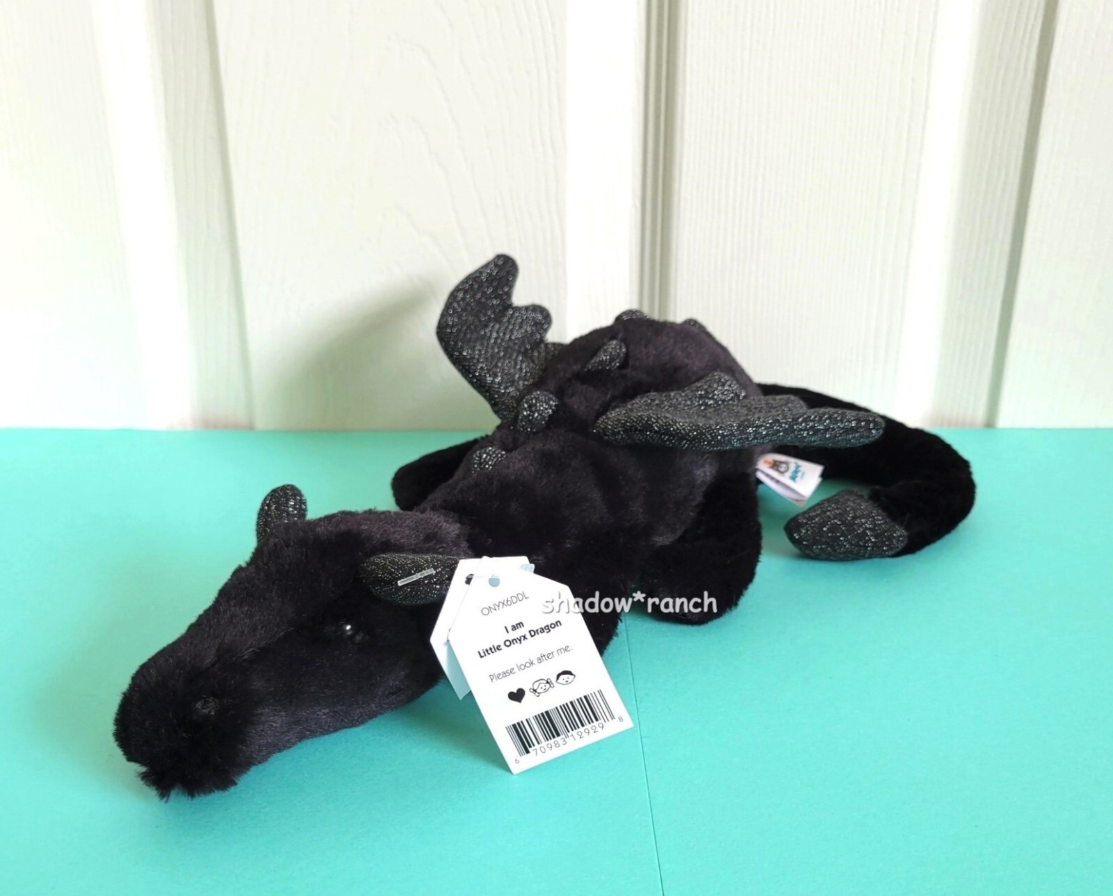 Jellycat ONYX DRAGON [LITTLE] Soft Plush Black Mystical Collectible Toy ...
