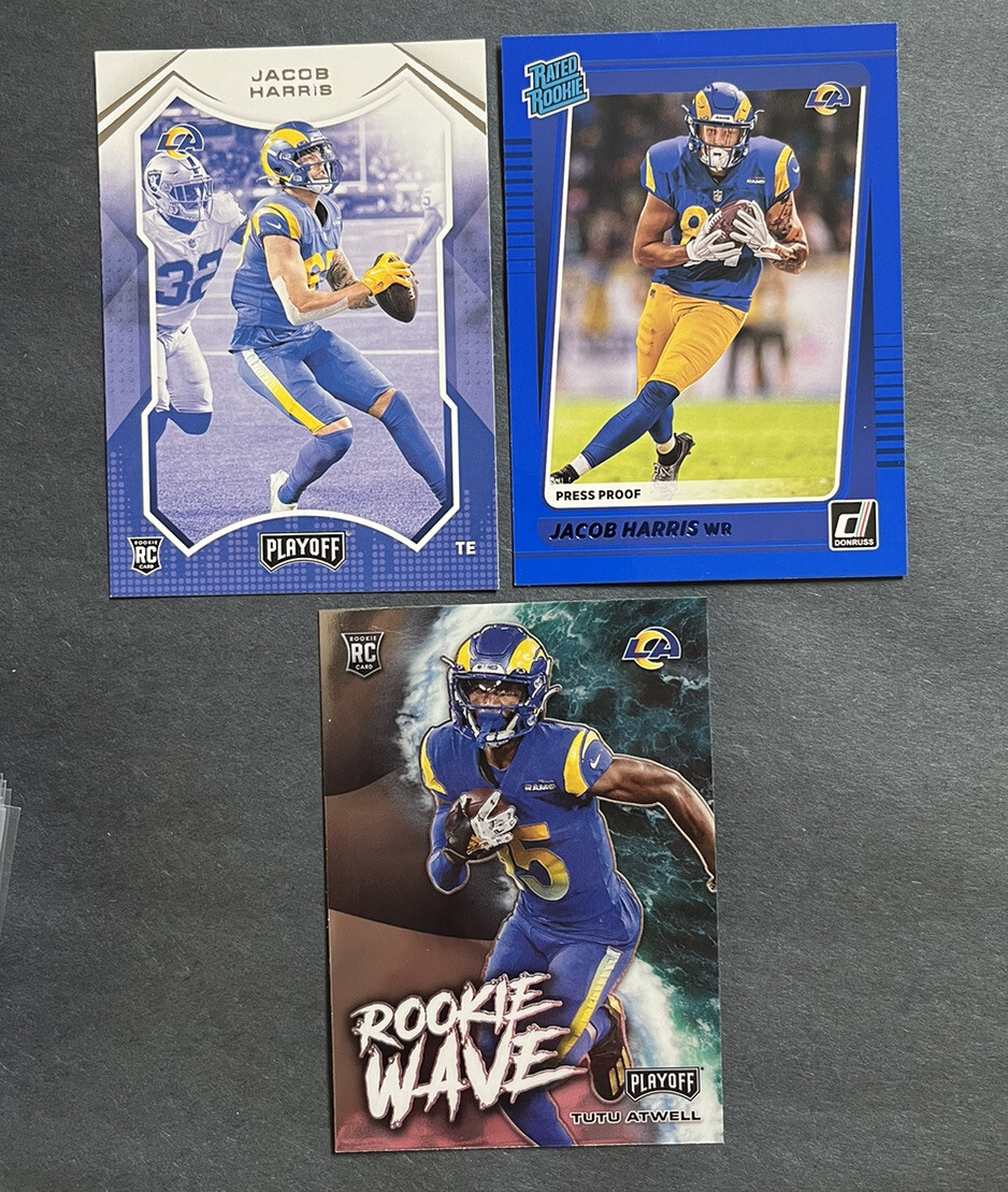 2021 Donruss Jacob Harris Rated Rookie Blue Press Proof #290 + Tutu ...