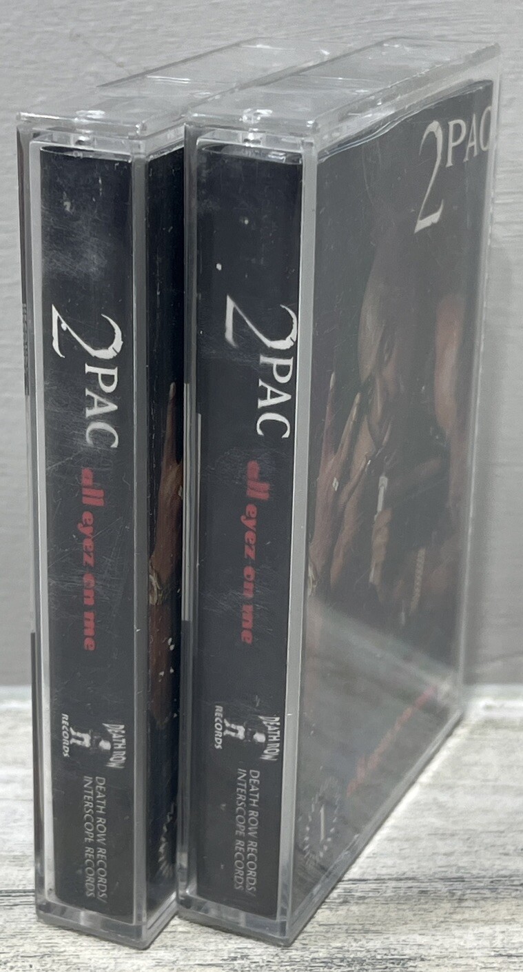 2PAC All Eyez On Me Cassette Tapes 1996 Numbers 1 And 2 Death Row Rare ...