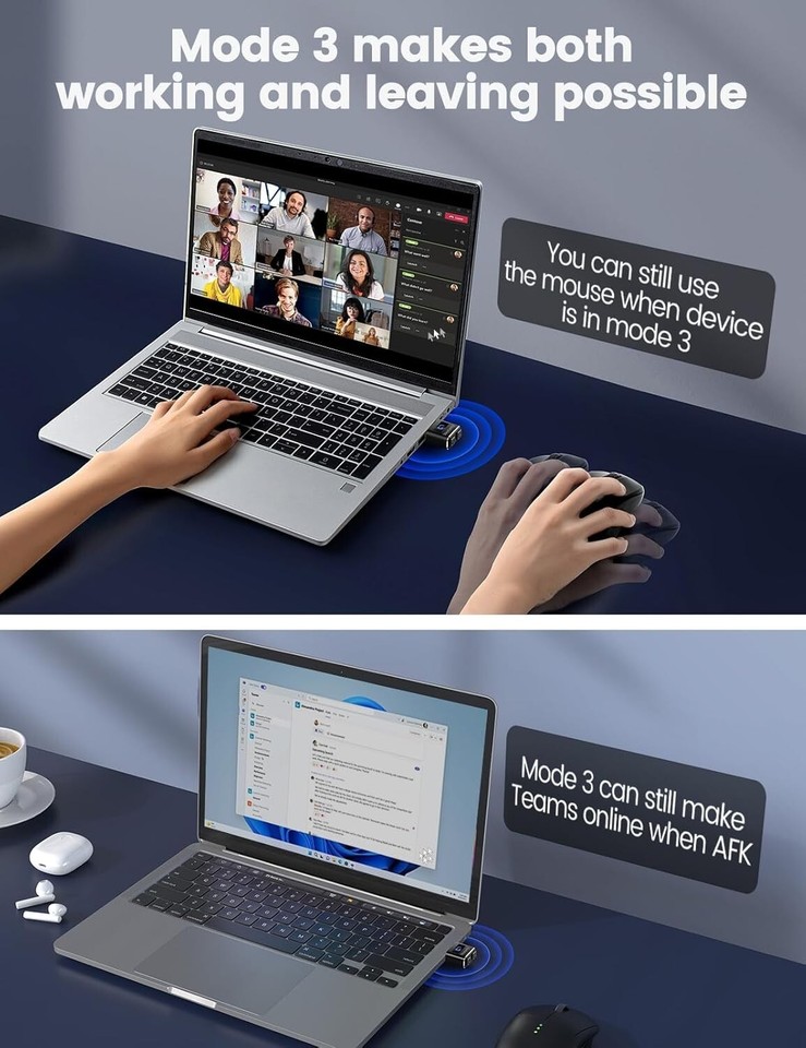 Meatanty Metal Tiny Mouse Jiggler, USB Mouse Mover Undetectable ...