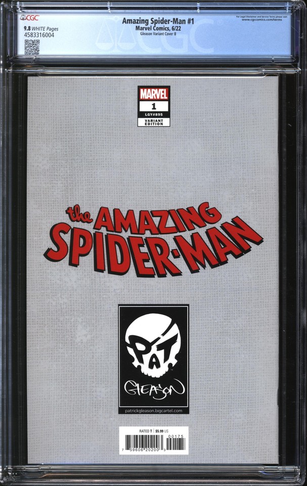 Amazing Spider-Man (2022) #1 Patrick Gleason Variant Cover B CGC 9.8 NM ...