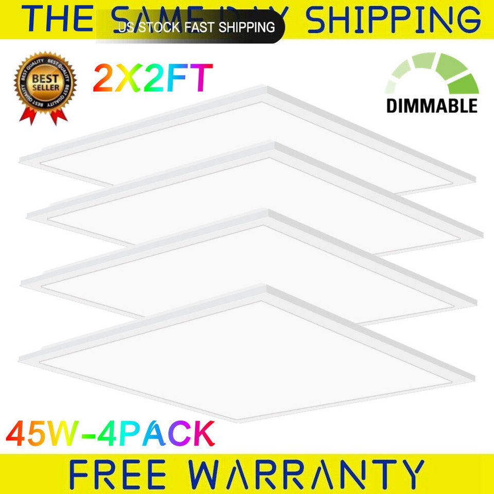 2x2 LED Flat Panel Light,45W 5000K Recessed Edge-Lit Drop Ceiling ...