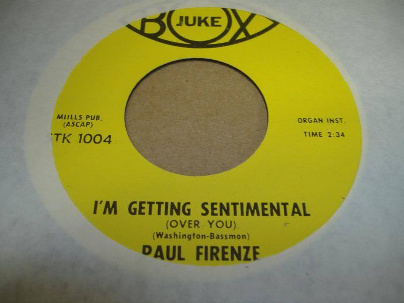 Jazz / Funk 45 PAUL FIRENZE - I'm Getting Sentimental (Over You ...