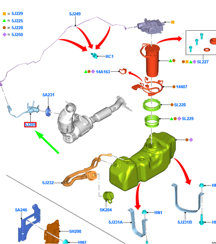 FORD RANGER T6 MK1 Reductant Injector Assy EB3G-5J281-AA 1902467 NEW ...