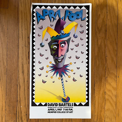 Vintage 1987 David Bartels April Fool Memphis College of Art Poster | eBay