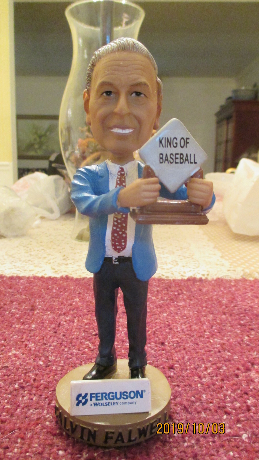 Calvin Falwell Bobblehead "King Of Baseball" 7" Tall Perfect No Box | eBay
