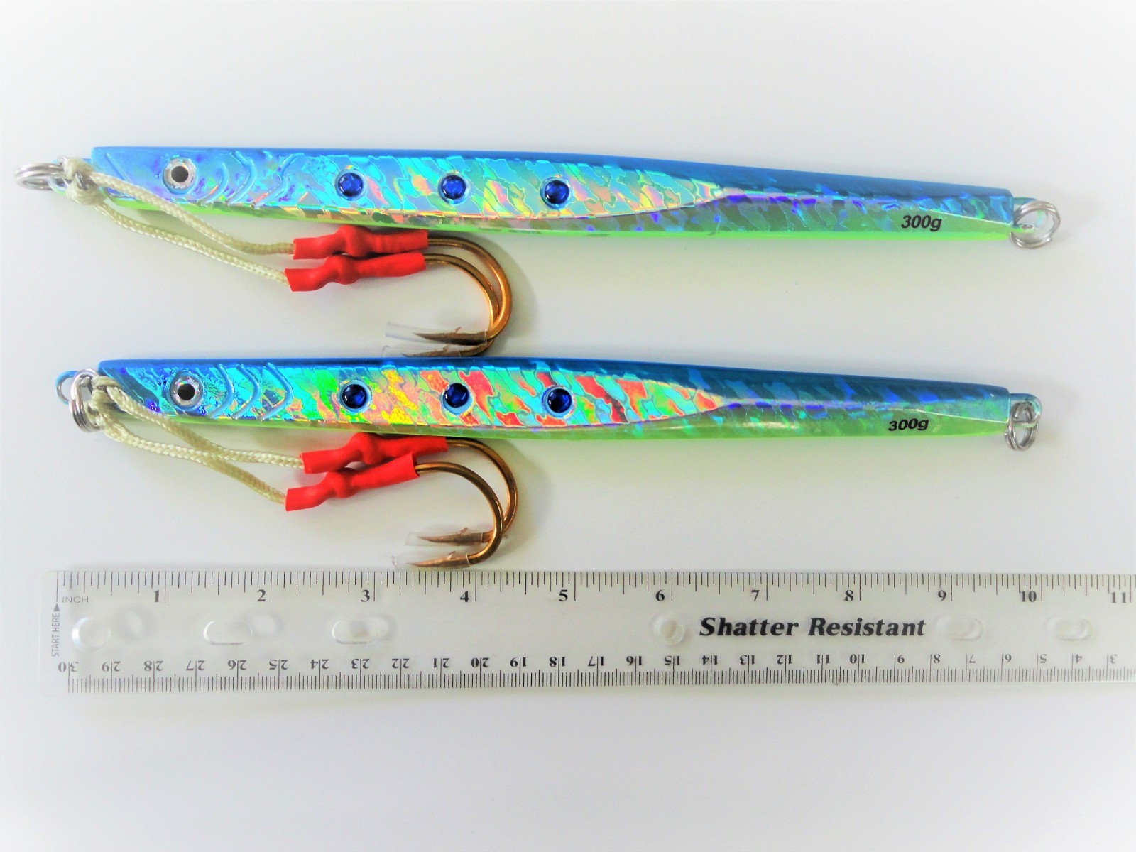 1-10 Pieces 300g /10.5oz Blue Vertical Speed Butterfly Jigs Saltwater ...