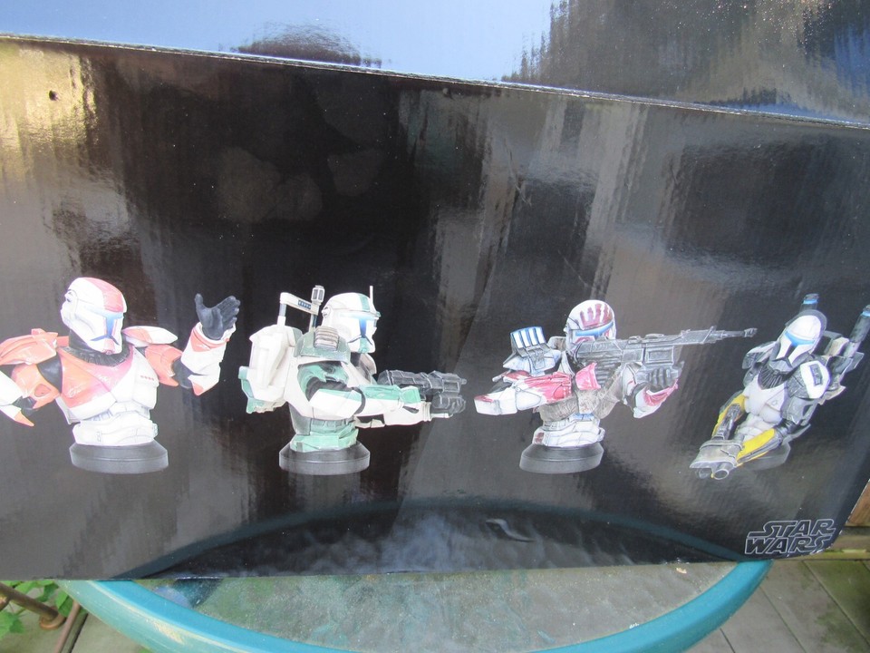 NIB STAR WARS REPUBLIC COMMANDO 2009 MINI BUST SET - BOSS, FIXER, SEV ...