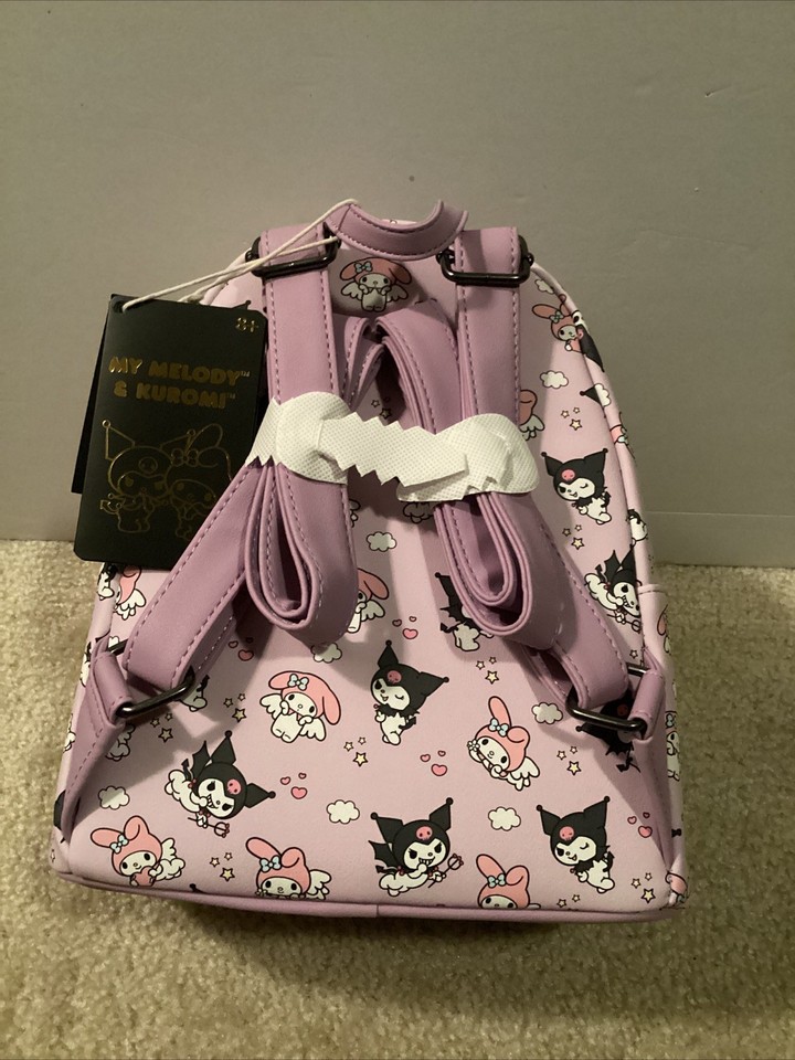LOUNGEFLY SANRIO MY MELODY & KUROMI ANGELS MINI BACKPACK~ WITH TAGS ...