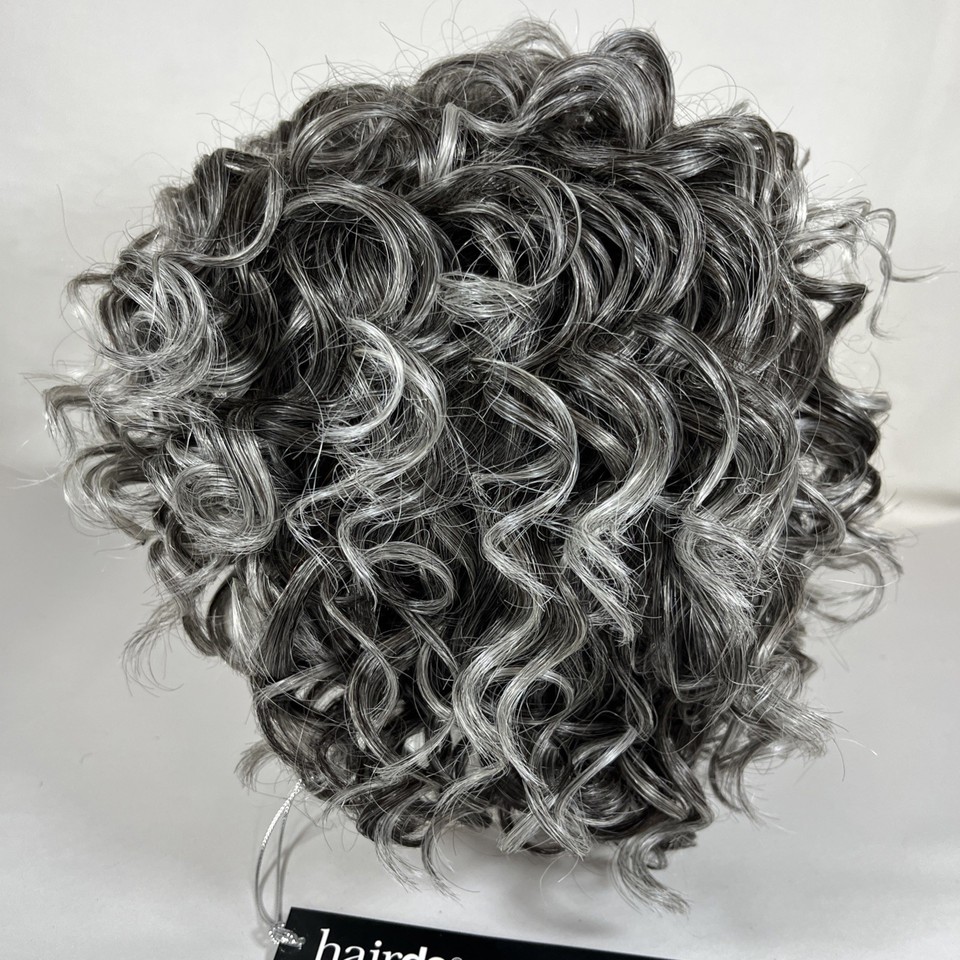 Hairdo Relaxed Coils Mid Length Average Dark Grey Beige Wig New With ...