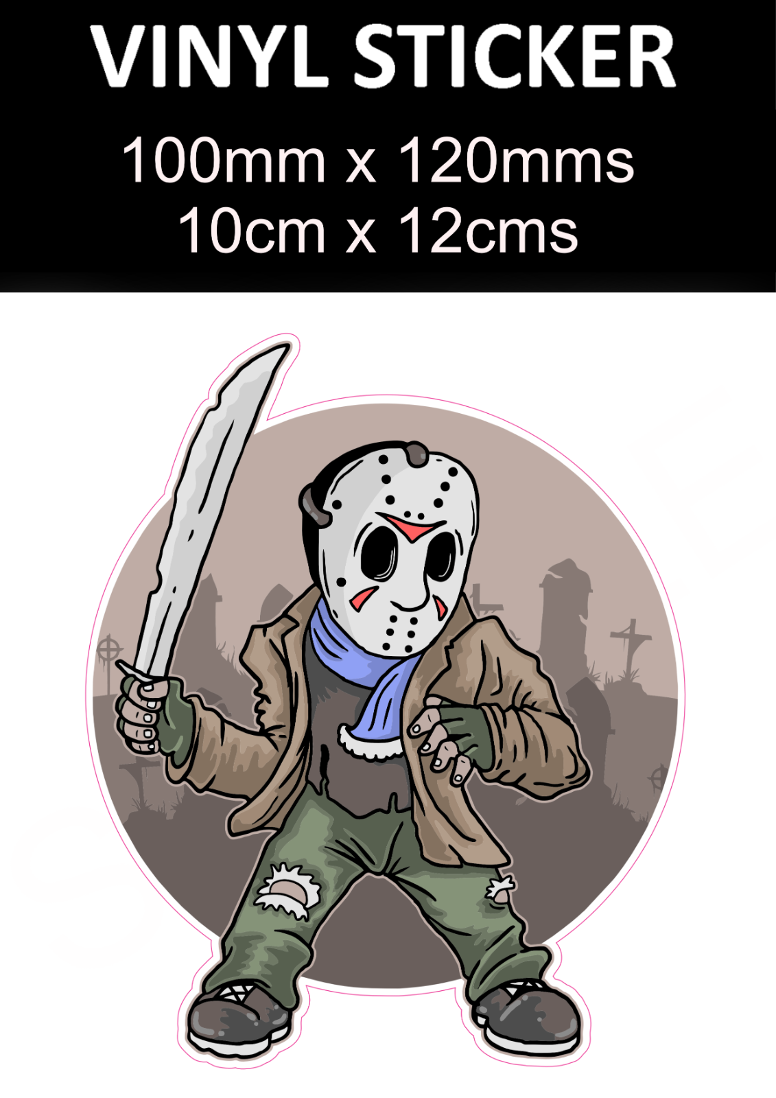JASON FRIDAY THE 13TH HORROR sticker Xbox PC fridge vinyl decal AUSSIE ...