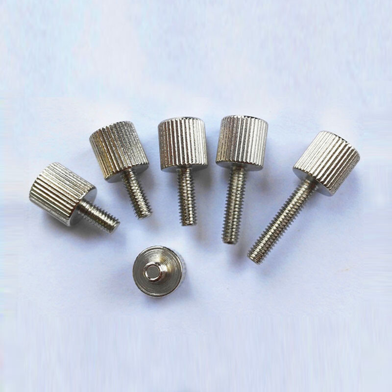 M3 M4 Ni-Plated Carbon Steel Knurled Thumb Screw PC Case Hand Twist ...