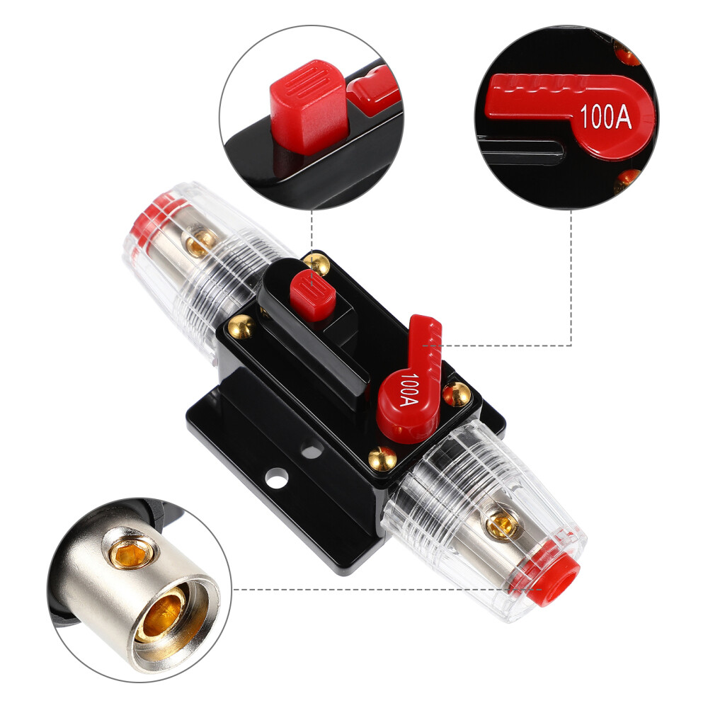 Car Stereo Fuse Holder Circuit Breaker Reset Inverter 100A | eBay