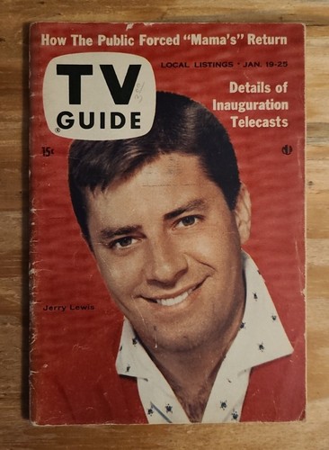 TV GUIDE JERRY LEWIS JANUARY 19 1957 ISSUE #199 | eBay