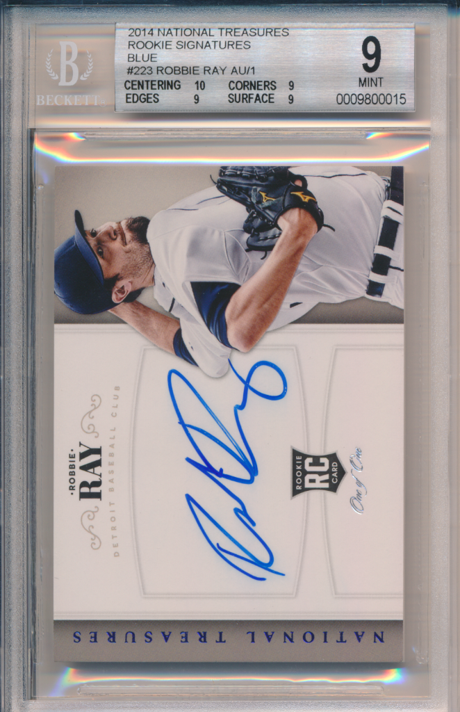 2014 Robbie Ray Rookie card True 1 of 1 Autographed and graded 9 Panini ...