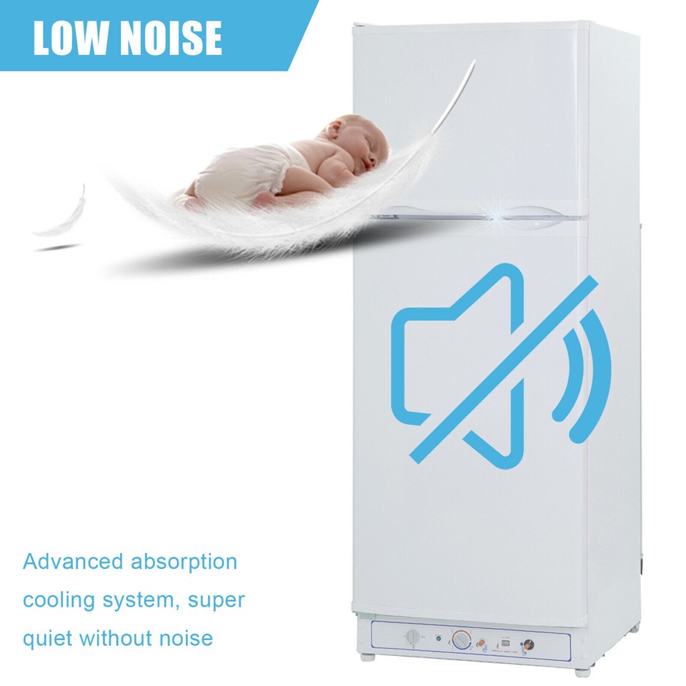 LP Gas Propane Refrigerator Compact Freestanding Freezer Home AC 10 CU ...