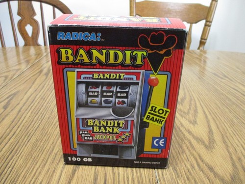 VTG Radica Bandit Jackpot Slot Machine Bank in Orig Box WORKS WELL | eBay