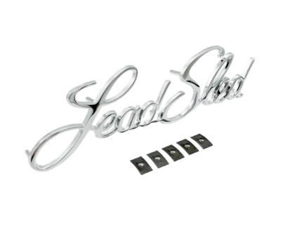 Universal Chrome Die Cast "Lead Sled" Emblem For Hot Rod Custom | eBay