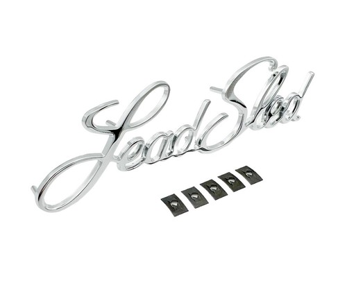 Universal Chrome Die Cast "Lead Sled" Emblem For Hot Rod Custom | eBay